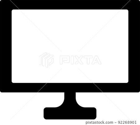 Simple monochrome illustration of the monitor - Stock Illustration ...