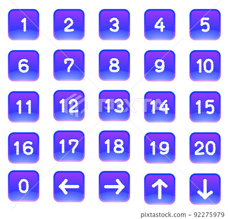 A set of hand-drawn numbers and arrow... - Stock Illustration [92275979 ...