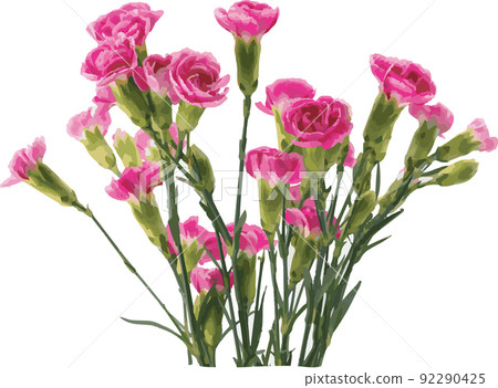 Abstract of Smaller carnations arrangements on ... - Stock Illustration ...