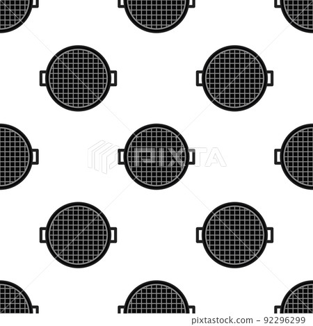 flat vector seamless pattern with barbecue grill-插圖素材 [92296299] - PIXTA圖庫