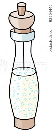 Doodle cartoon salt in a mill condiments. For... - Stock Illustration ...