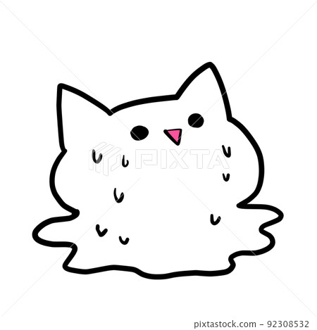 Cats melting in the heat - Stock Illustration [92308532] - PIXTA