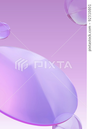 3d violet glass scene-插圖素材 [92310801] - PIXTA圖庫