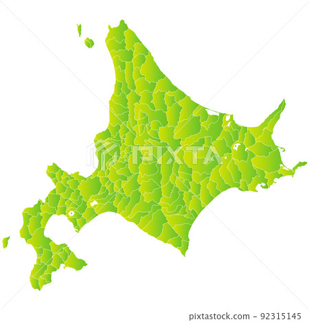 Hokkaido and municipal maps - Stock Illustration [92315145] - PIXTA