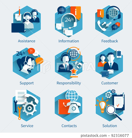 Customer Service Concept Set - Stock Illustration [92316077] - PIXTA