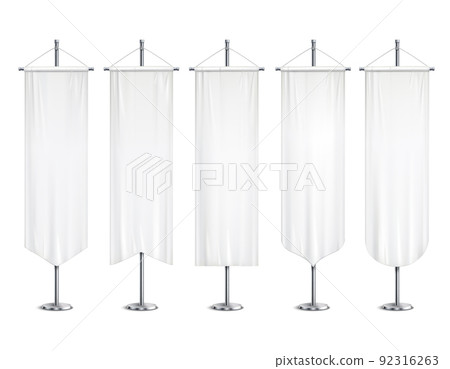 Pennants Stands Realistic Set-插圖素材 [92316263] - PIXTA圖庫