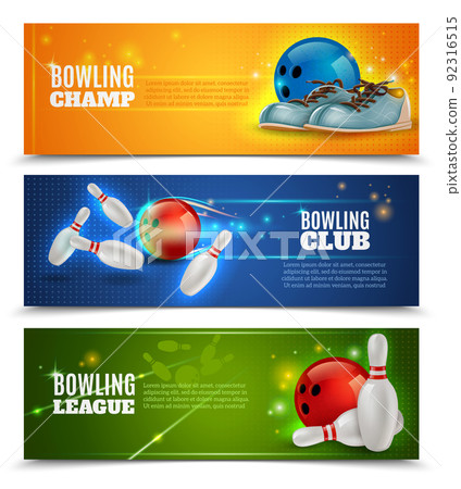 Bowling Banners Set - Stock Illustration [92316515] - PIXTA