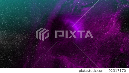 Image of violet planet in violet galaxy - Stock Illustration [92317170 ...