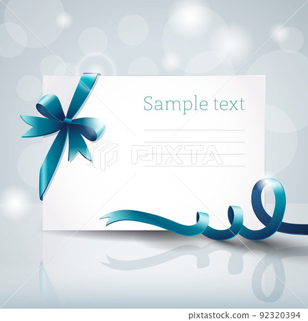 Ribbon Greeting card - Stock Illustration [92320394] - PIXTA
