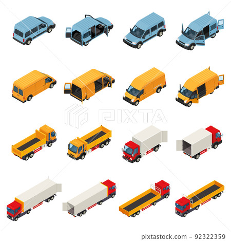 Freight Transportation Vehicles Collection - Stock Illustration ...