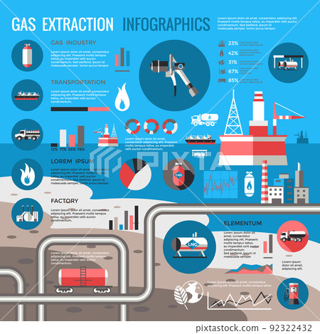 Gas Extraction Infographics - Stock Illustration [92322432] - PIXTA