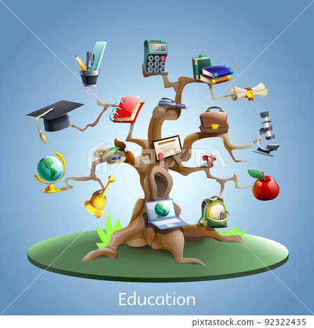 Education tree concept - Stock Illustration [92322435] - PIXTA