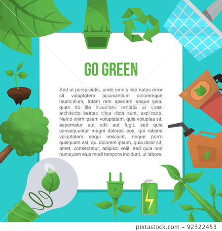 Ecology Flat Poster - Stock Illustration [92322453] - PIXTA