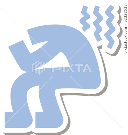Stickman icon series. A frightened stickman. - Stock Illustration ...