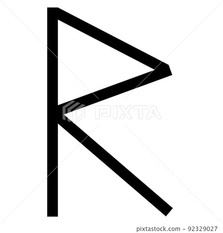vector runic scandinavian celtic alphabet letter R - Stock Illustration ...