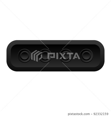black buttons isolated on white background.... - Stock Illustration ...