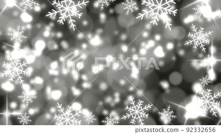 Glitter snowflake monochrome - Stock Illustration [92332656] - PIXTA