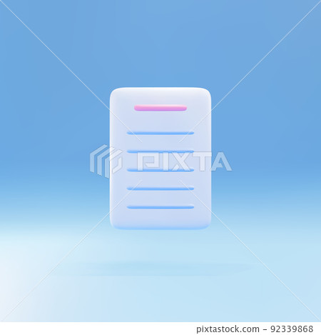 3d Documents icon. Stack of paper sheets.... - Stock Illustration ...