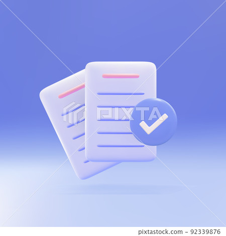 3d Documents icon. Stack of paper sheets. A... - Stock Illustration ...