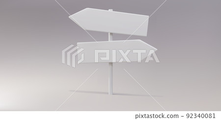 3D white directions sign on a gray background.... - Stock Illustration ...