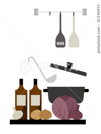 Illustration of an image cooking in the kitchen - Stock Illustration ...