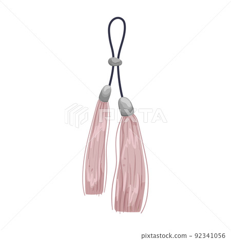 fringe tassel rope cartoon vector illustration - Stock Illustration ...