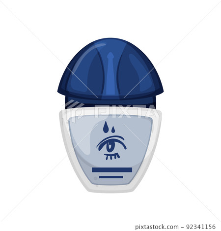 medicine eye drop cartoon vector illustration - Stock Illustration ...