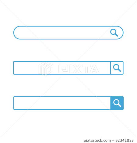 Flat and simple search window set material - Stock Illustration ...