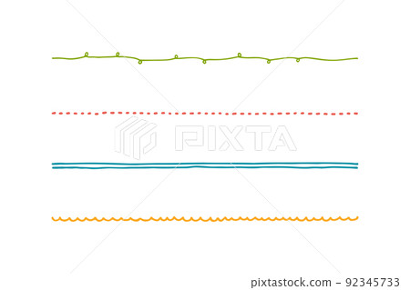 Simple and cute handwritten decorative line set - Stock Illustration ...