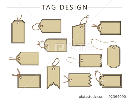 [Vector] Tag Design / Hole Surrounding String - Stock Illustration ...