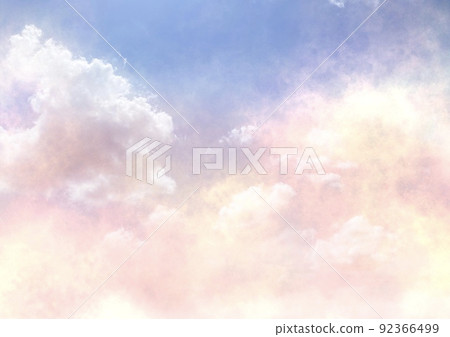 Fairy tale fantasy blue sky and clouds... - Stock Illustration ...