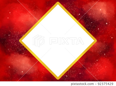 Red galaxy diamond frame - Stock Illustration [92375429] - PIXTA