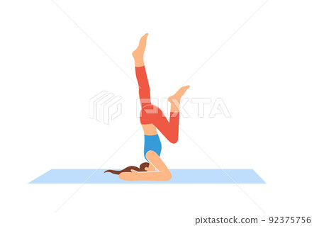 Yoga can help balance the body very well for... - Stock Illustration ...