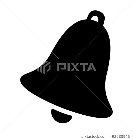 Bell icon silhouette vector illustration - Stock Illustration [92380946 ...
