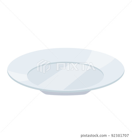 plate cartoon vector illustration - Stock Illustration [92381707] - PIXTA