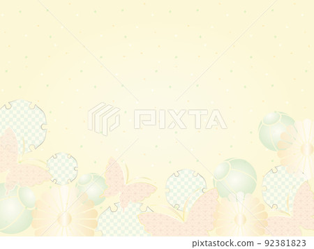 Yellow Japanese pattern frame - Stock Illustration [92381823] - PIXTA