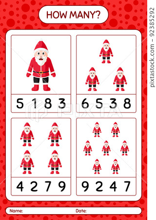 How many counting game with , santa claus.... - Stock Illustration ...