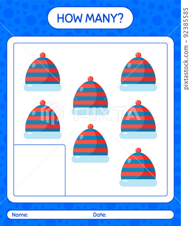 How many counting game with beanie. worksheet... - Stock Illustration ...