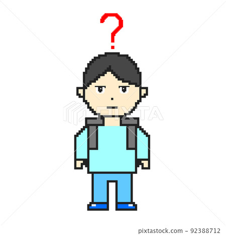 Pixel art boys elementary school... - Stock Illustration [92388712] - PIXTA