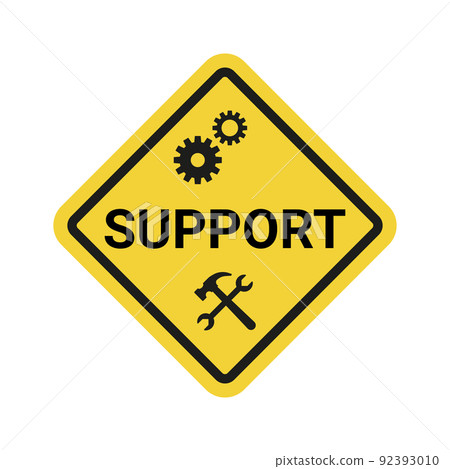 Support vector sign isolated on white background - Stock Illustration ...