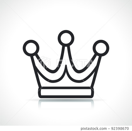 crown or royal line icon - Stock Illustration [92398670] - PIXTA