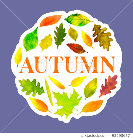 Autumn background illustration with leaves - Stock Illustration ...