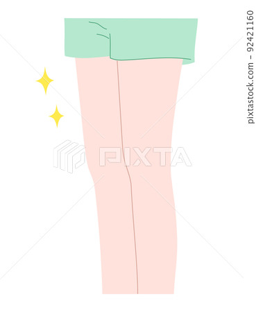 Illustration material of a woman with thin thighs - Stock Illustration ...