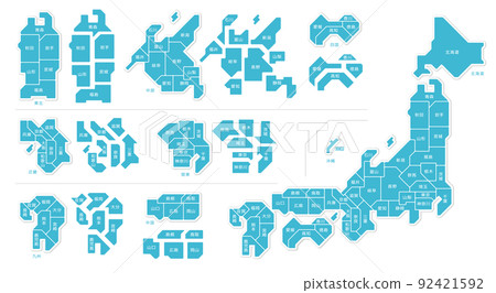 Map of Japan Prefecture Prefecture name Simple... - Stock Illustration ...