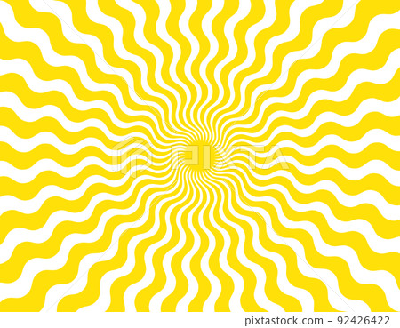Concentrated line vortex swirl yellow wave... - Stock Illustration ...