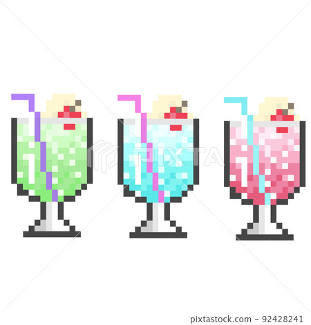 Pixel art cream soda - Stock Illustration [92428241] - PIXTA