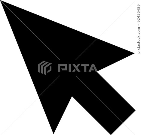Simple illustration of mouse cursor - Stock Illustration [92436489] - PIXTA