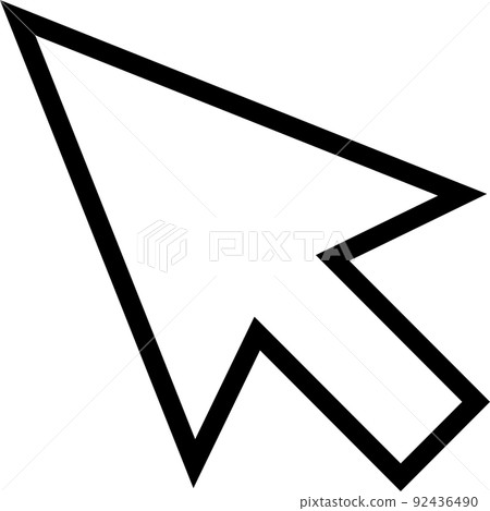 Simple illustration of mouse cursor - Stock Illustration [92436490] - PIXTA