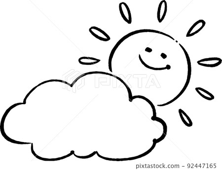Sun And Clouds Drawing