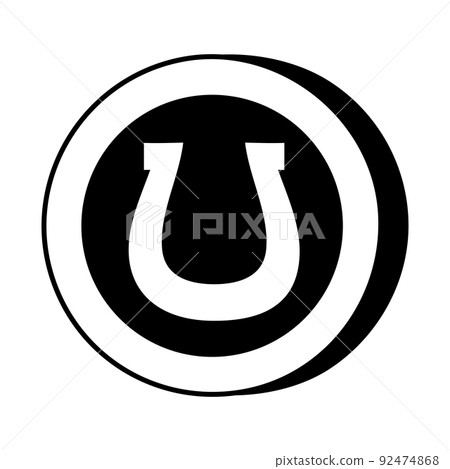 Icon Horseshoe Casino Slot Machine shape.... - Stock Illustration ...